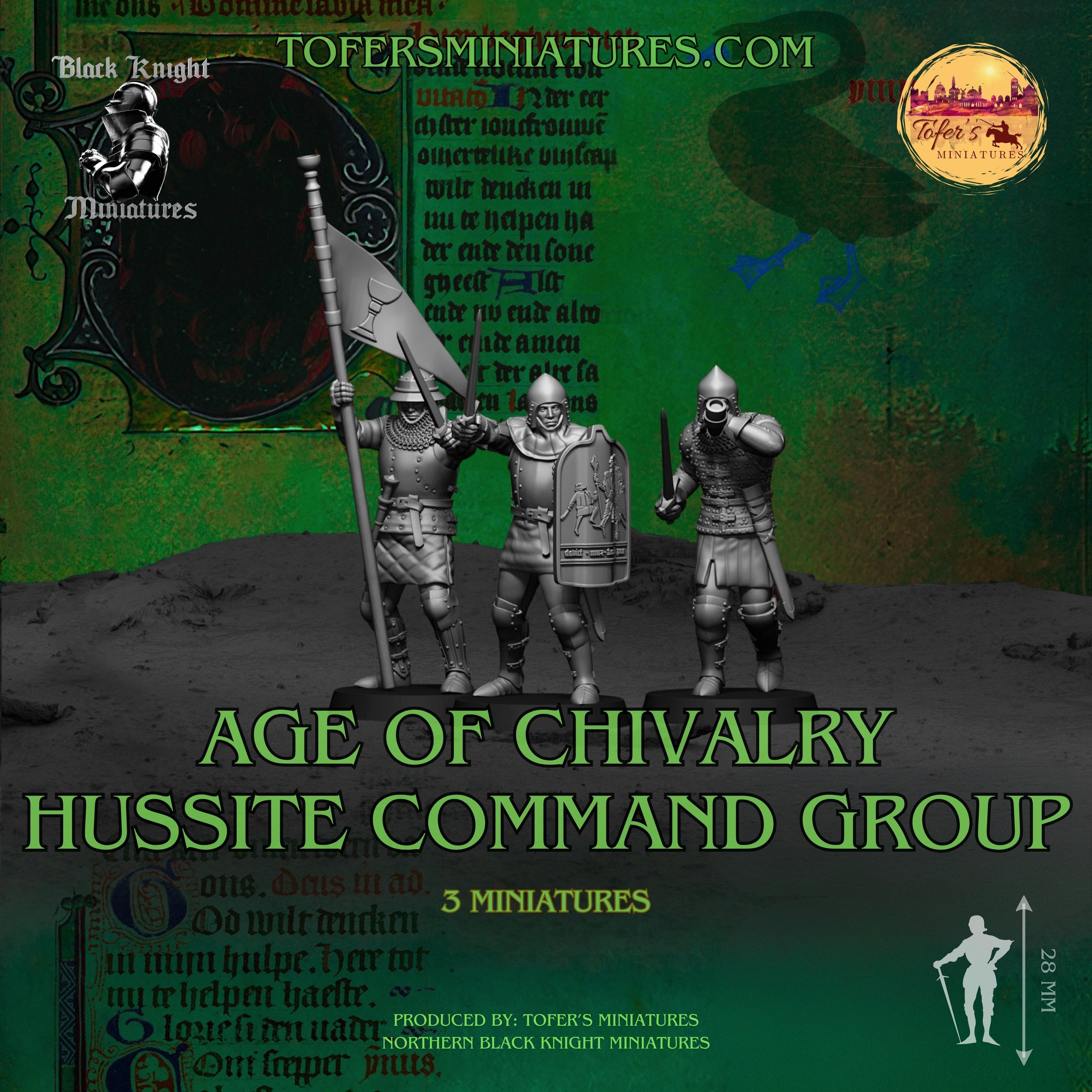 Age of Chivalry - Hussite Gunners - Set of 8. 28 mm Miniatures. – Tofer ...